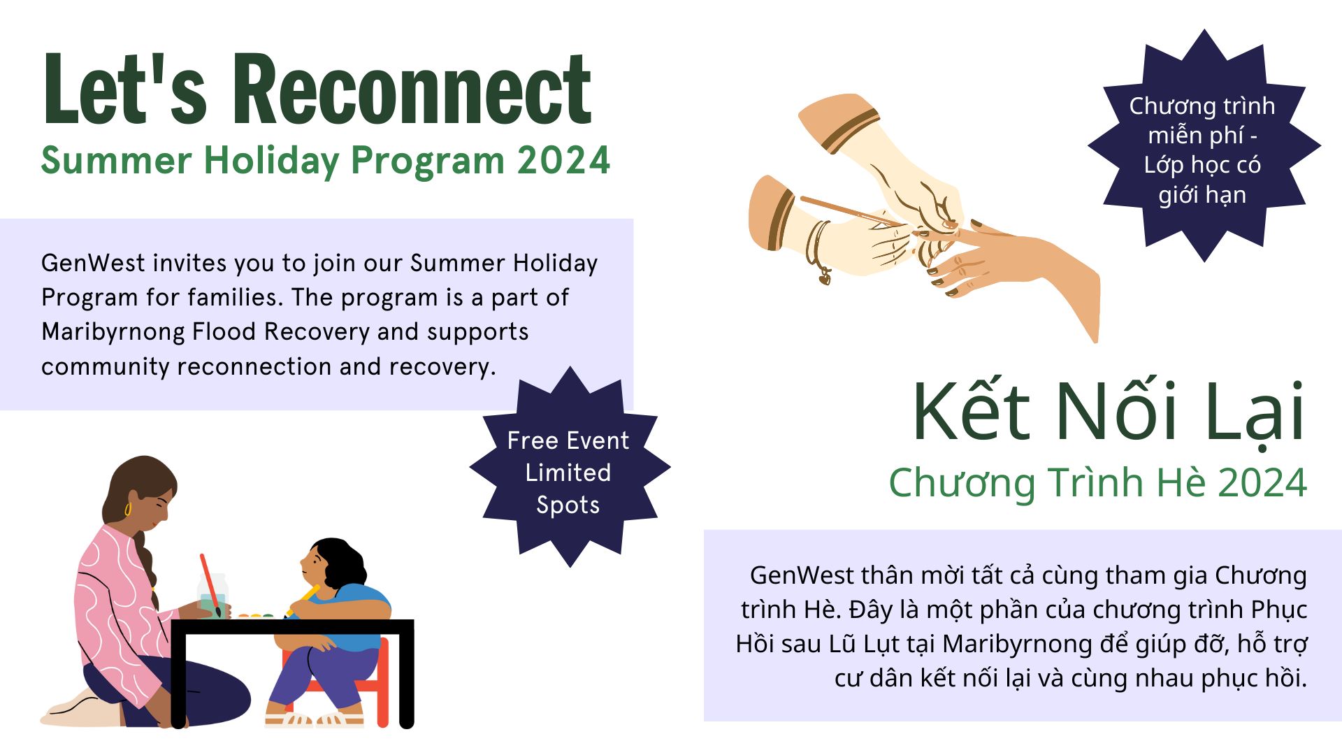 Summer Holiday Program 2024 | News & events | Genwest